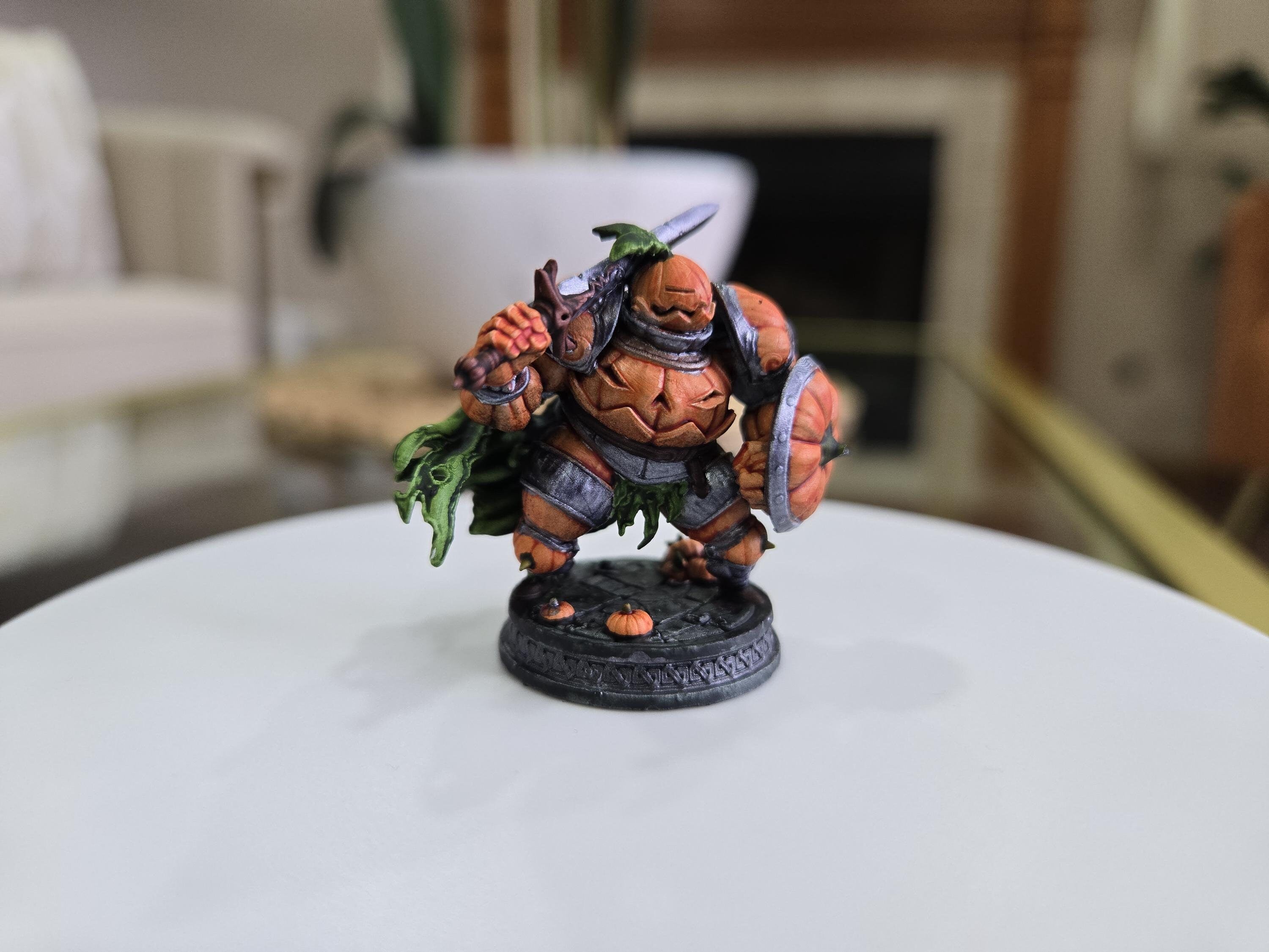 Handcrafted Pumpkin Knight - D&D 5e Character by Witchguild Minis ...